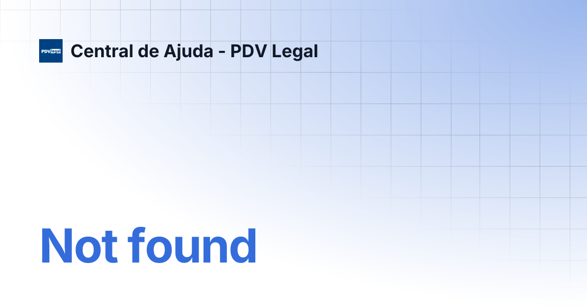 PDV Legal Fast | Central de Ajuda - PDV Legal